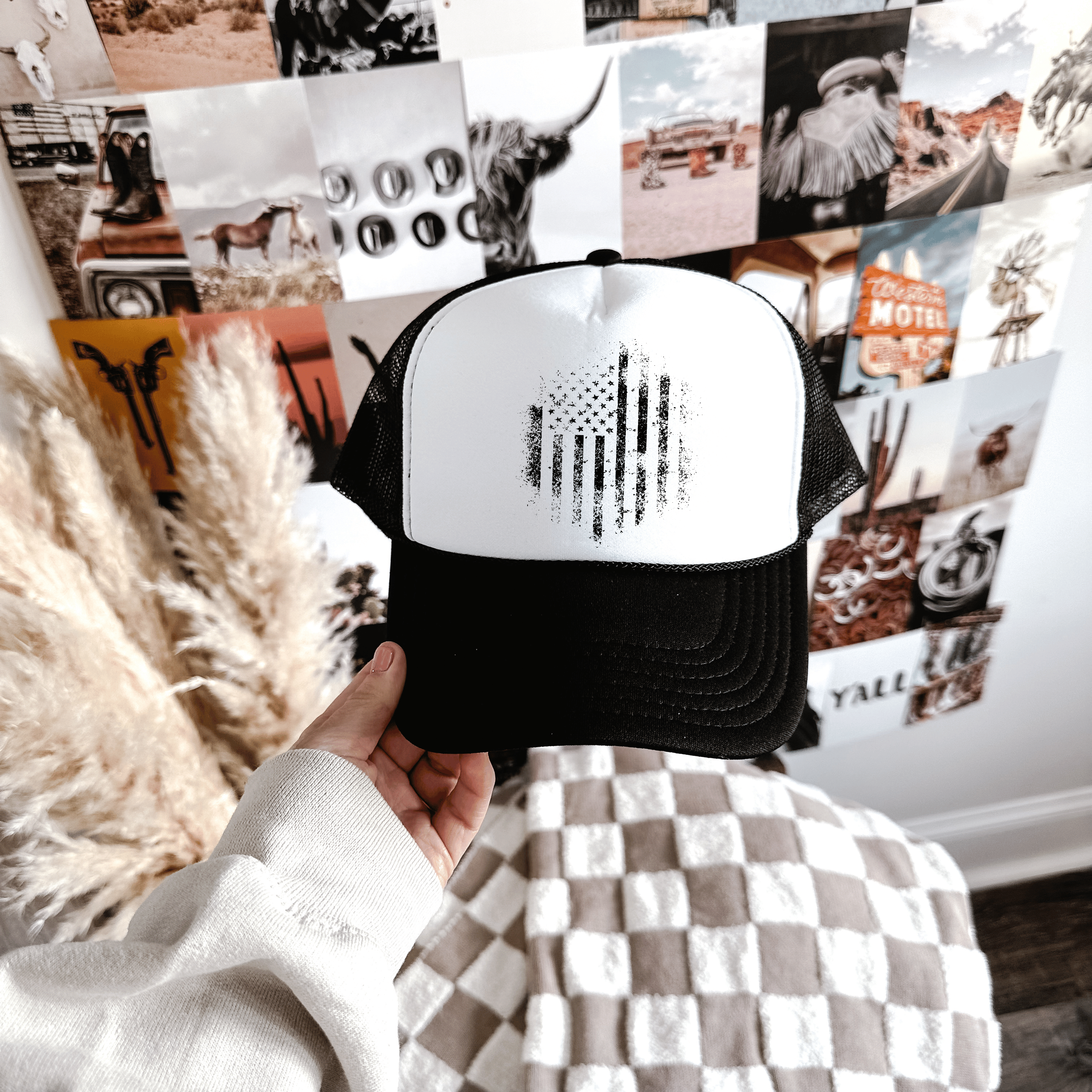 Distressed Flag Trucker Hat – shop.hp.wholesale